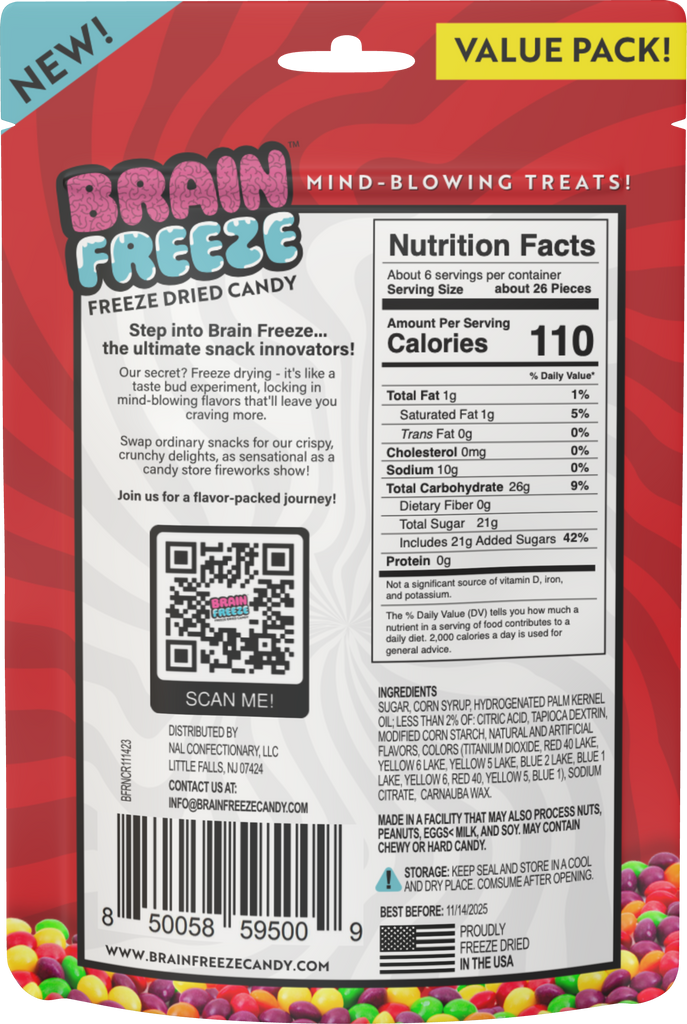 Rainbow Crunch– Brain Freeze™ Freeze Dried Candy