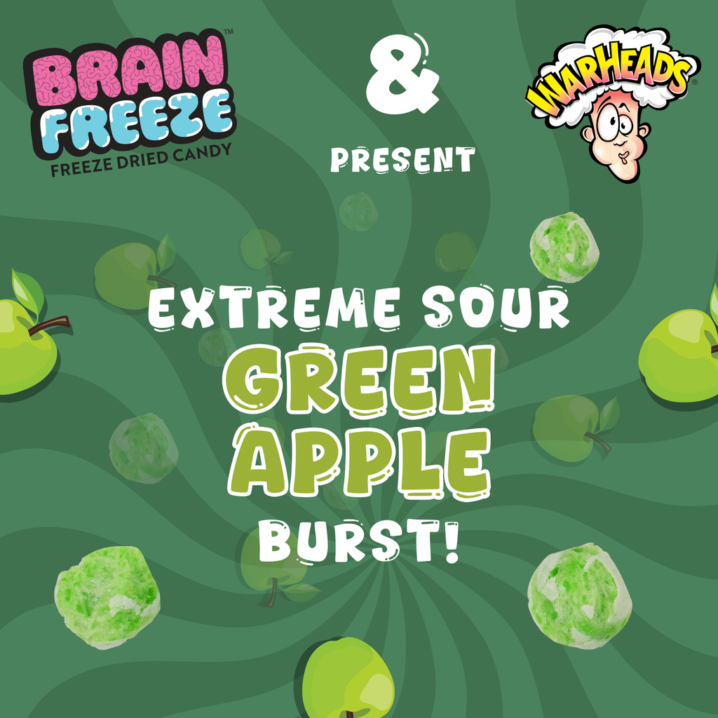 Extreme Sour Crunch Green Apple– Brain Freeze™ Freeze Dried Candy